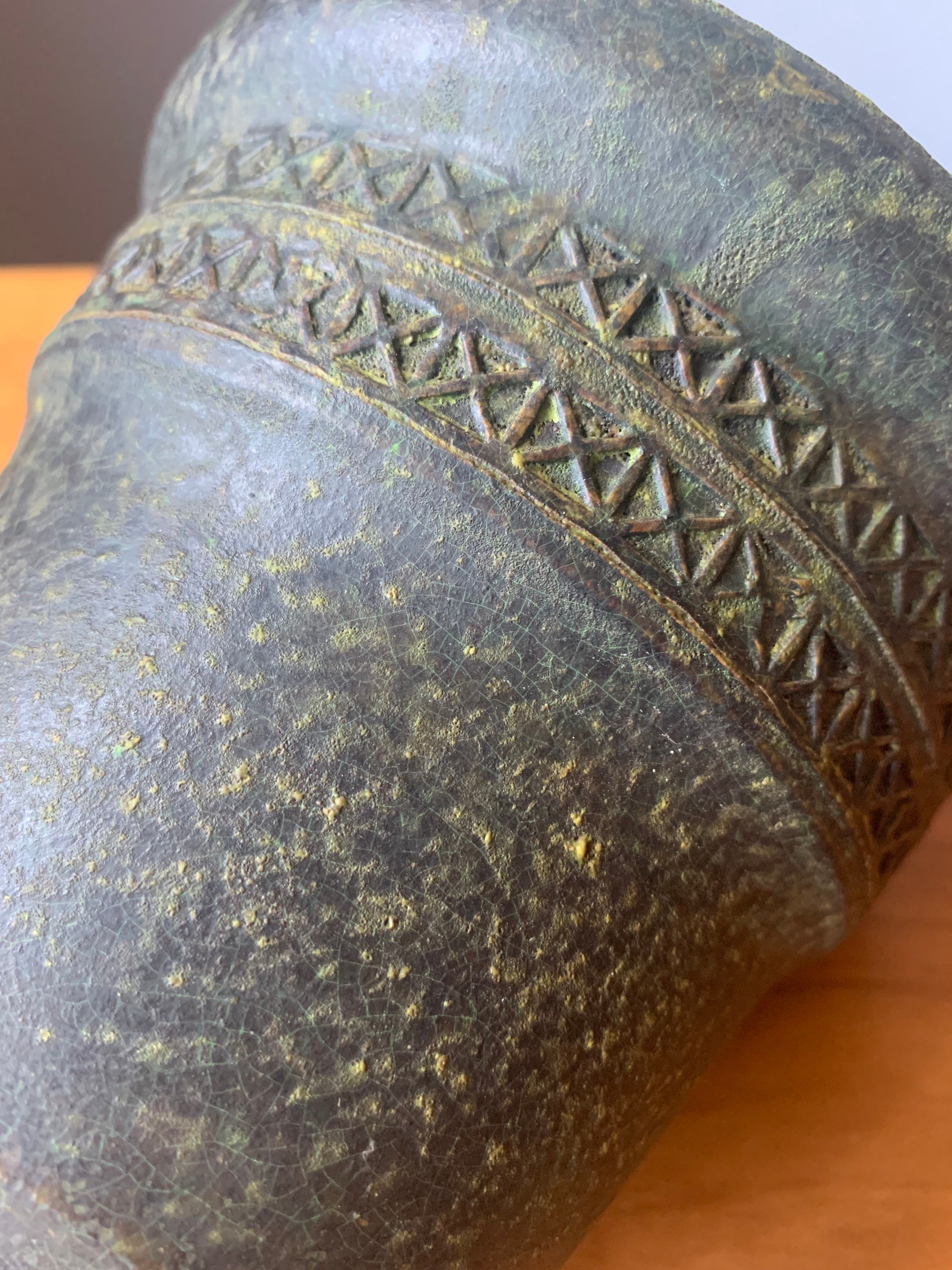 Vintage Bitossi Etruscan Flower Pot - Etsy