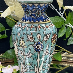 Vintage Jerusalem Jordan Hand Painted Vase, Art Pottery Vase - Etsy