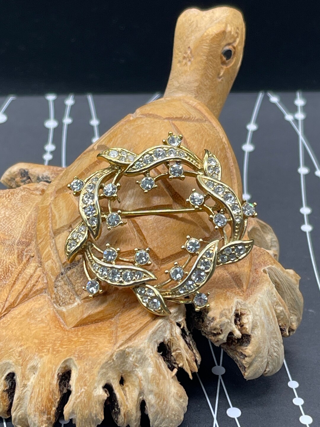 Attwood & Sawyer Gold-plated Crystal Reef Brooch - Timeless Elegance - Etsy