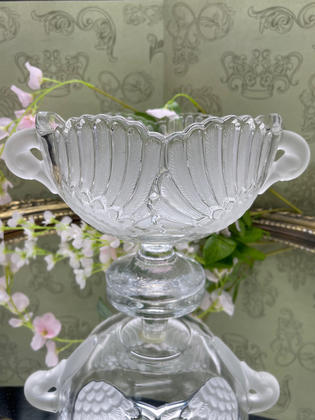 Vintage Mikasa Frosted Crystal Swan Bowl – Elegant Glass Dish - Etsy