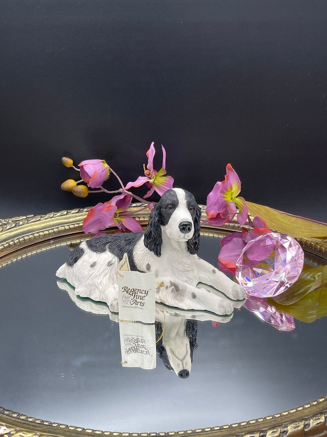 Vintage Regency Fine Art Cocker Spaniel Figurine - Elegant Dog ...