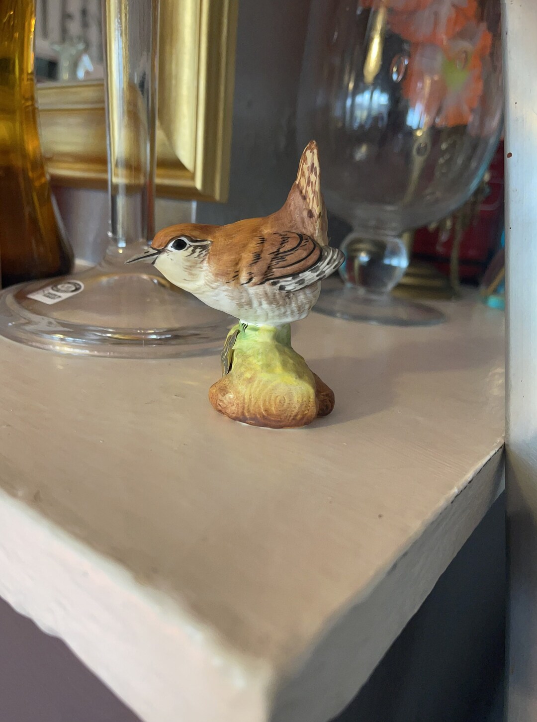 Wren Figurine Crown Staffordshire England, J Jones, Fine Art Birds ...