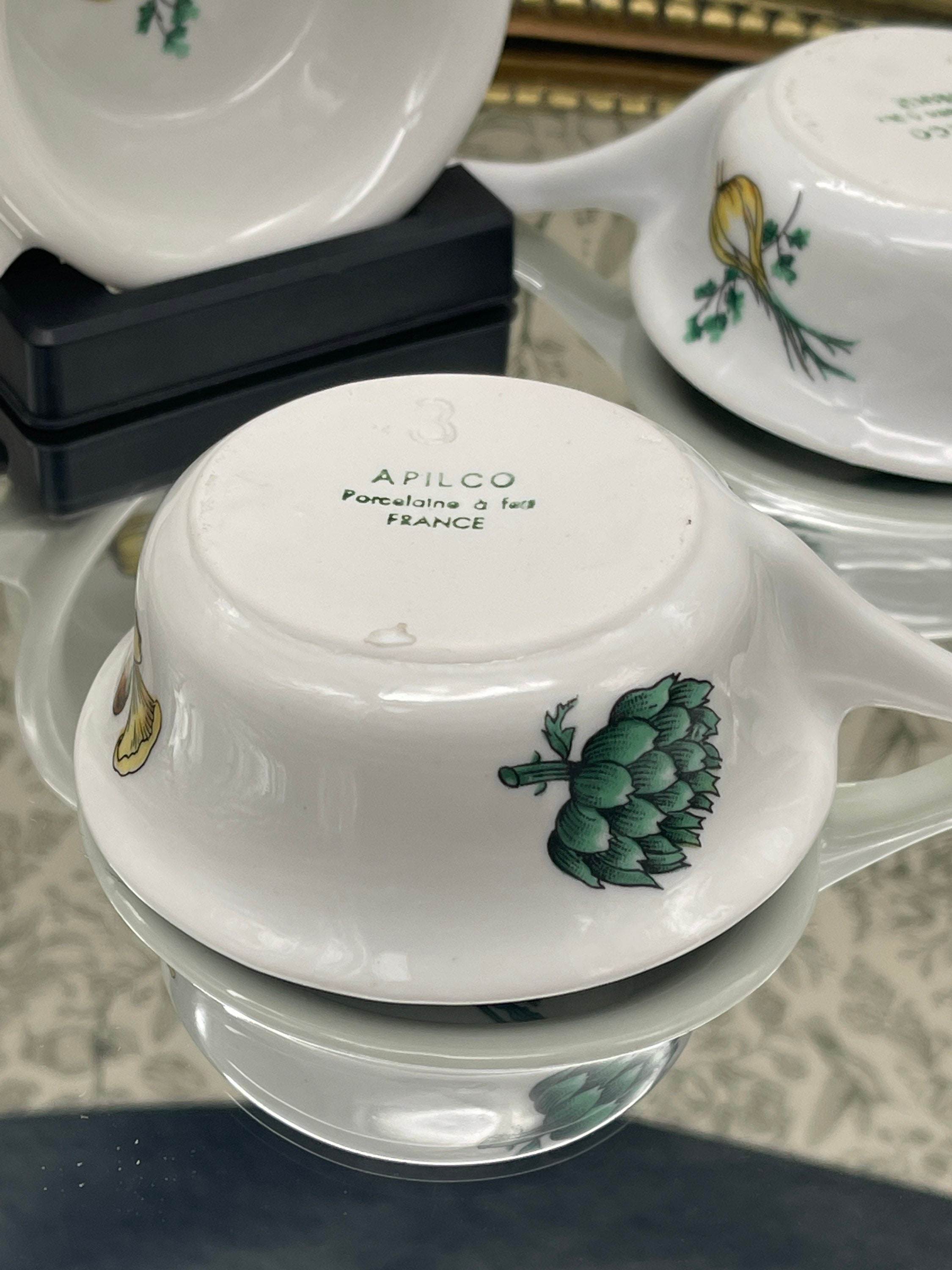 Vintage APILCO French Porcelain, Handled Sauce Serving Dishes ...