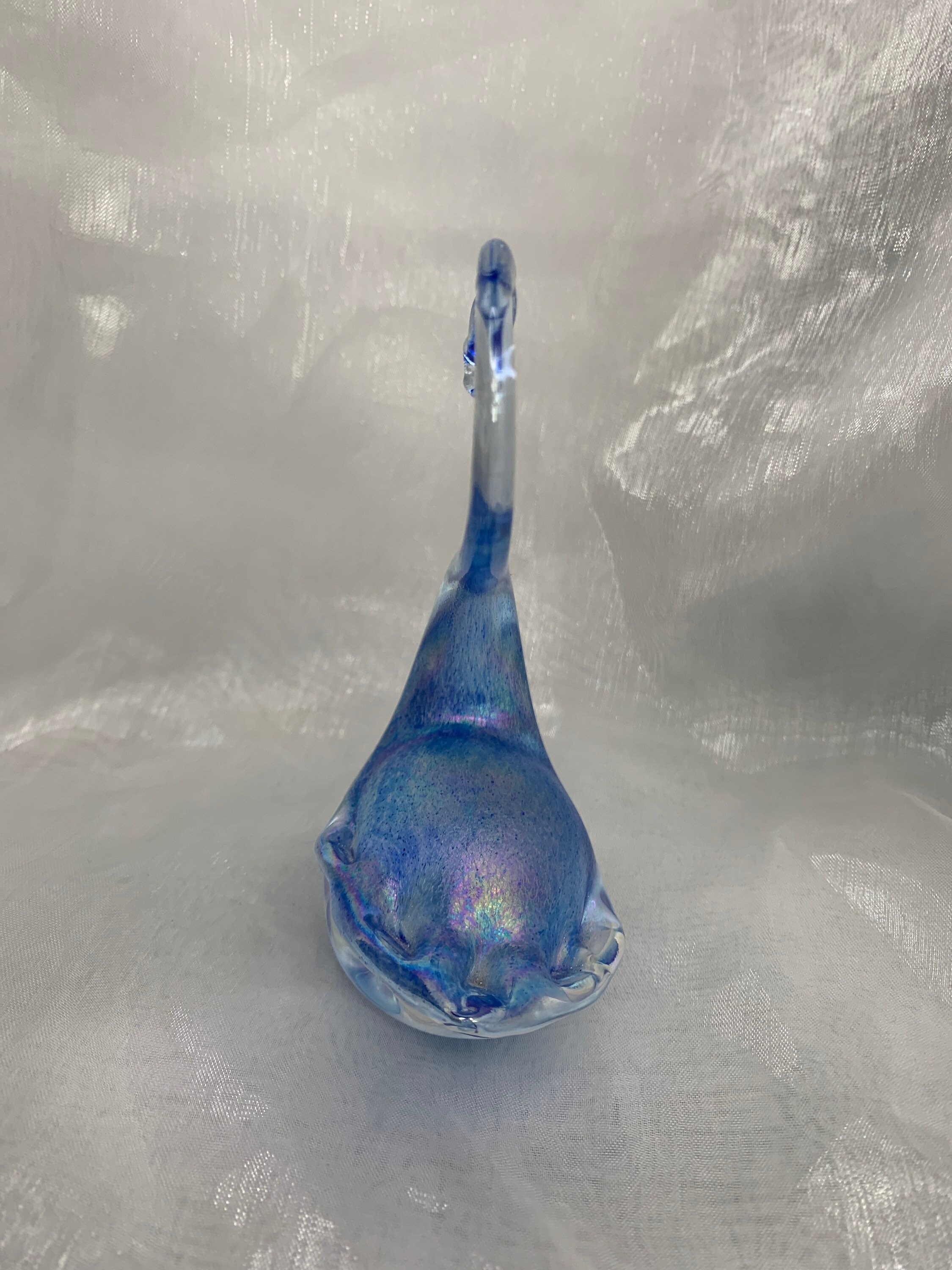 Vintage Heron Iridescent Blue Glass Swan Art Glass Swan - Etsy UK