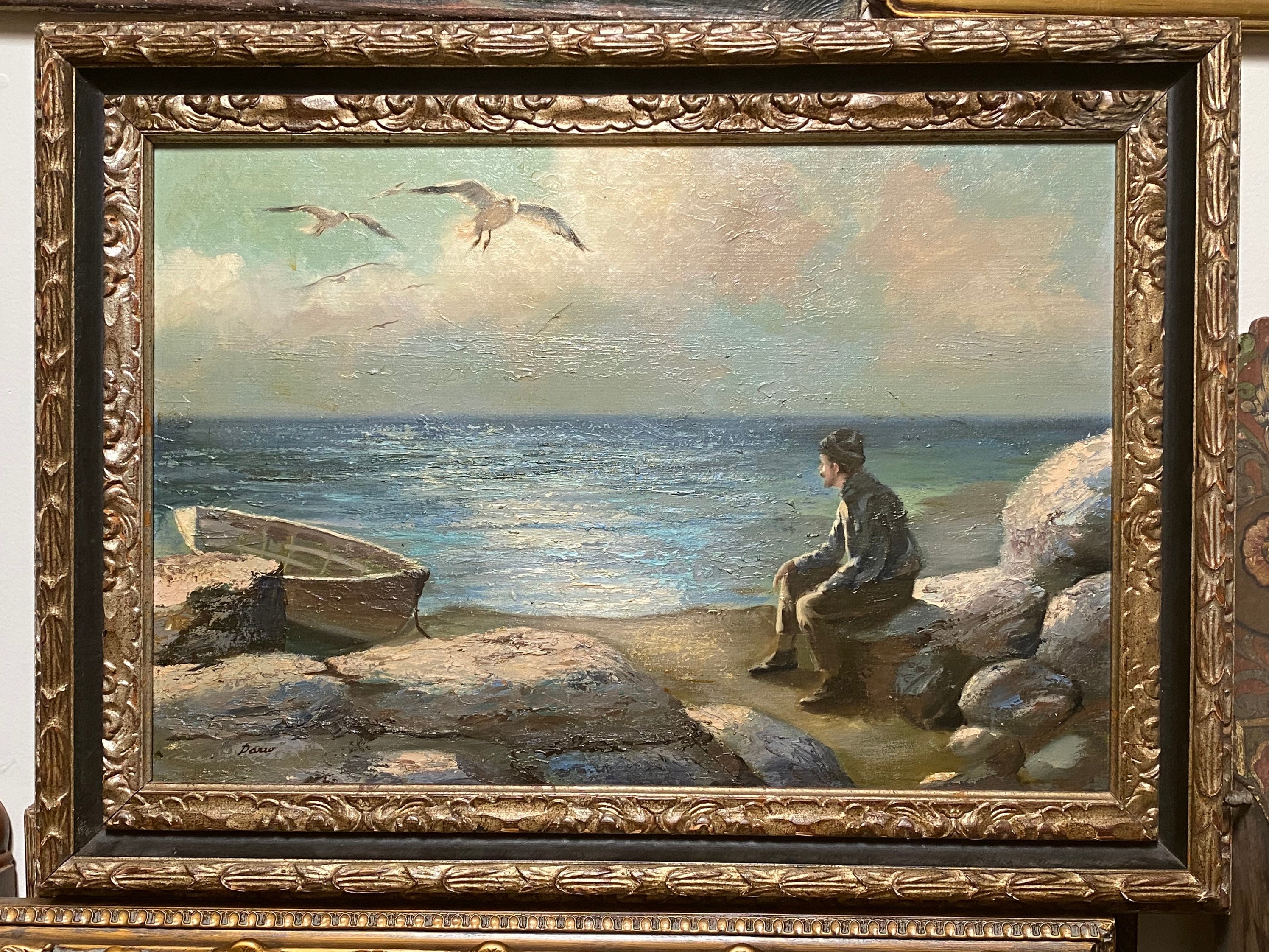 20th Century, Peter Darro, American 1917 1997, Marina Painting, Ocean ...