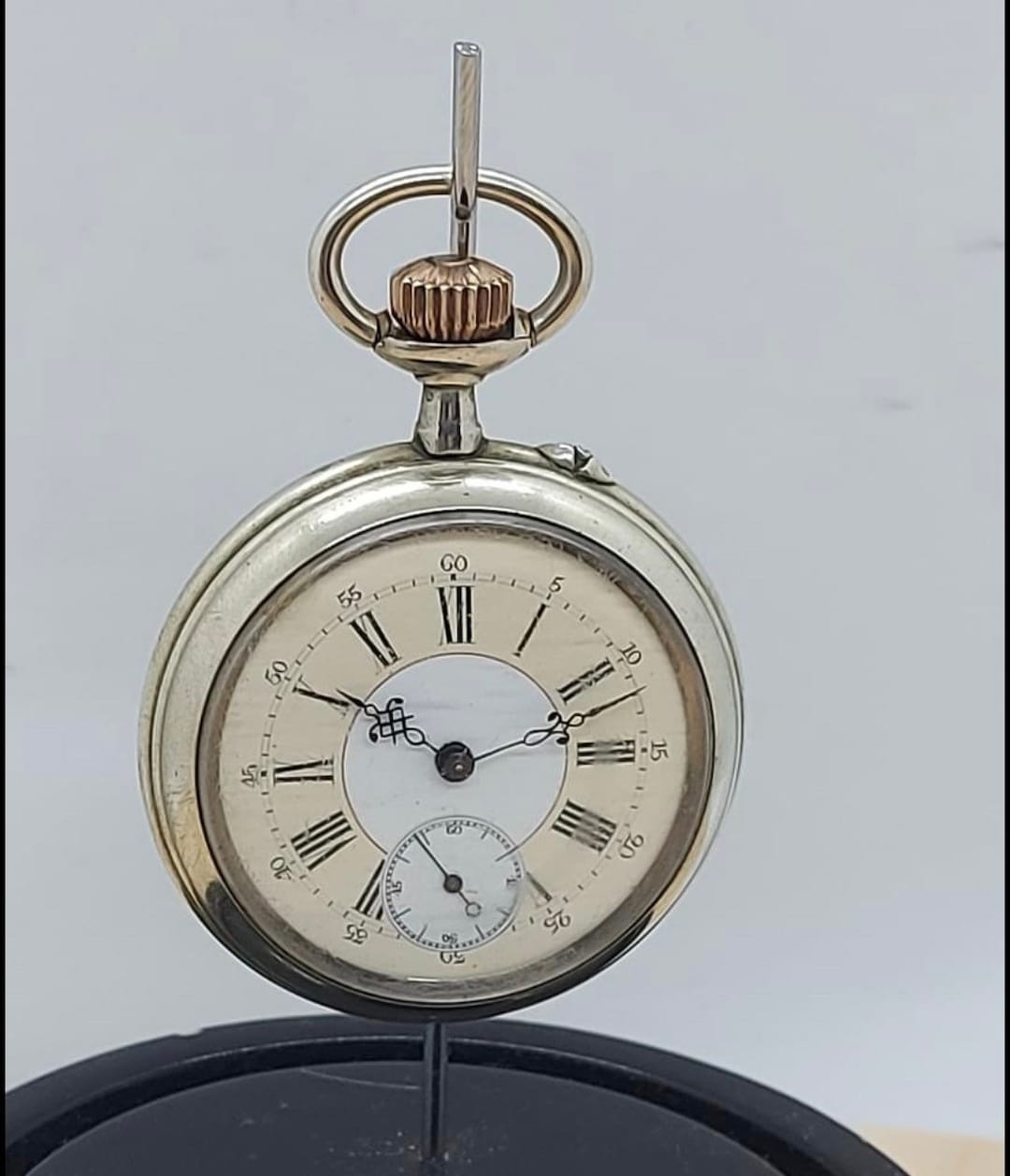 19th Century Antique Mechanical Pocket Watch, Marked MARQUE DEPOSÉE ...