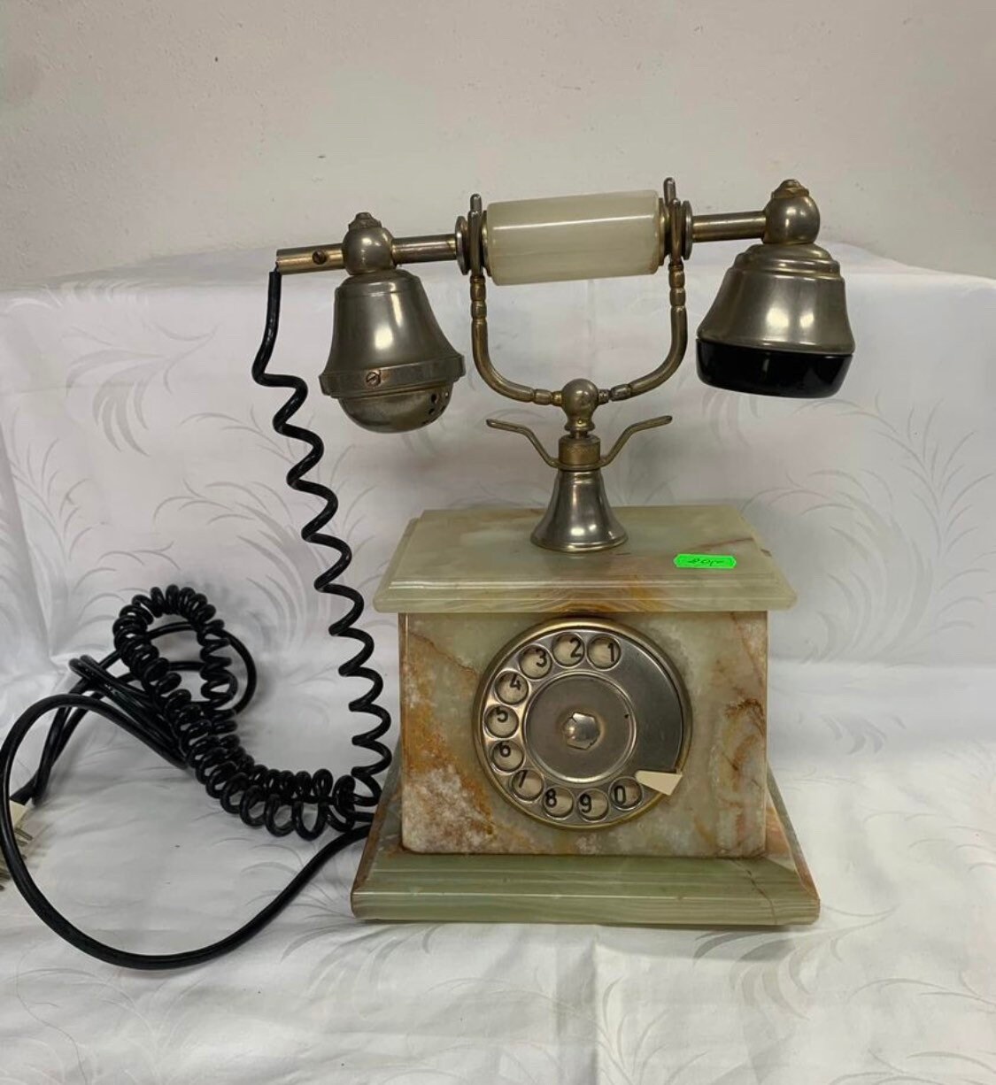 Vintage Green Onyx Telephone, Home Decor, Office, Living Room - Etsy