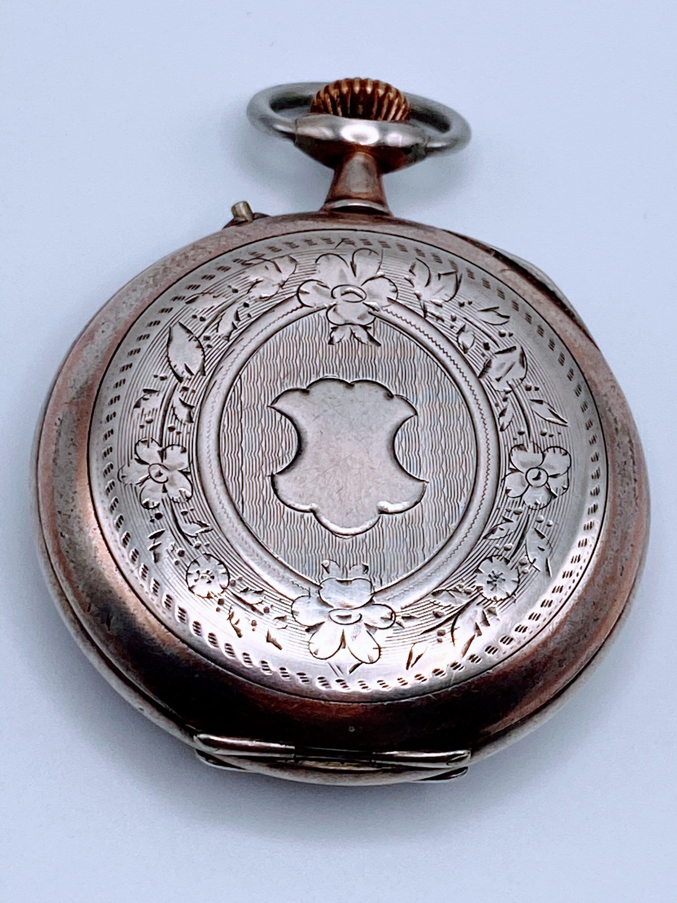 Antique Silver Pocket Watch Victoria Deposé, Porcelain Dial With Jewels ...