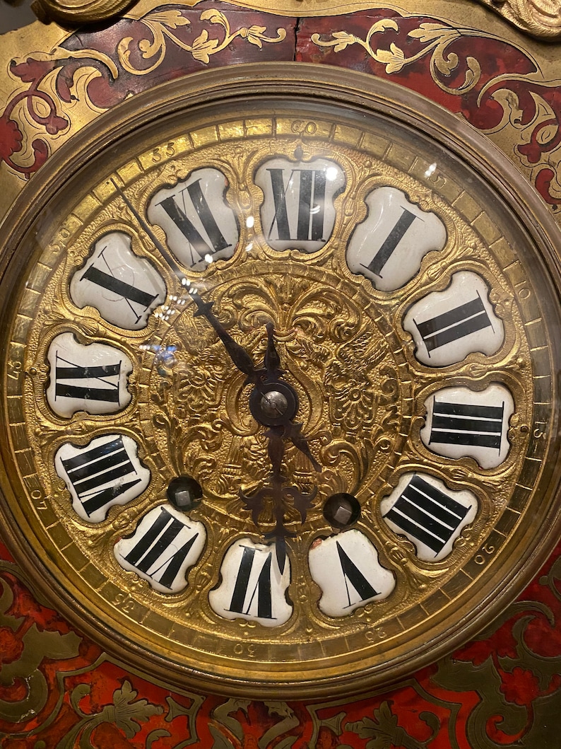 Big Boulle French Clock, Antique Clock, French Clock - Etsy