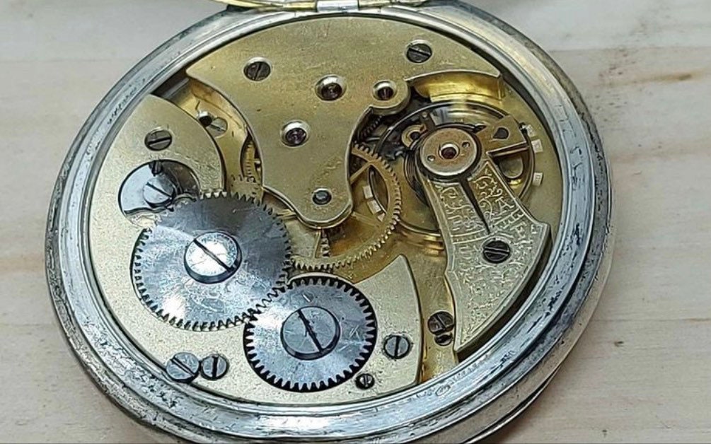 Art Deco 0.800 Silver REGULATEUR Francais Pocket Watch, Cortebert Watch ...