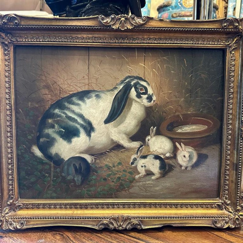 Rabbit Painting - Etsy