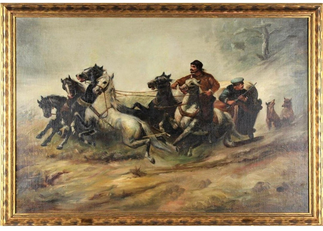 Schreyer 1828-1899 Attr., German School, German Artist, Antique Oil ...