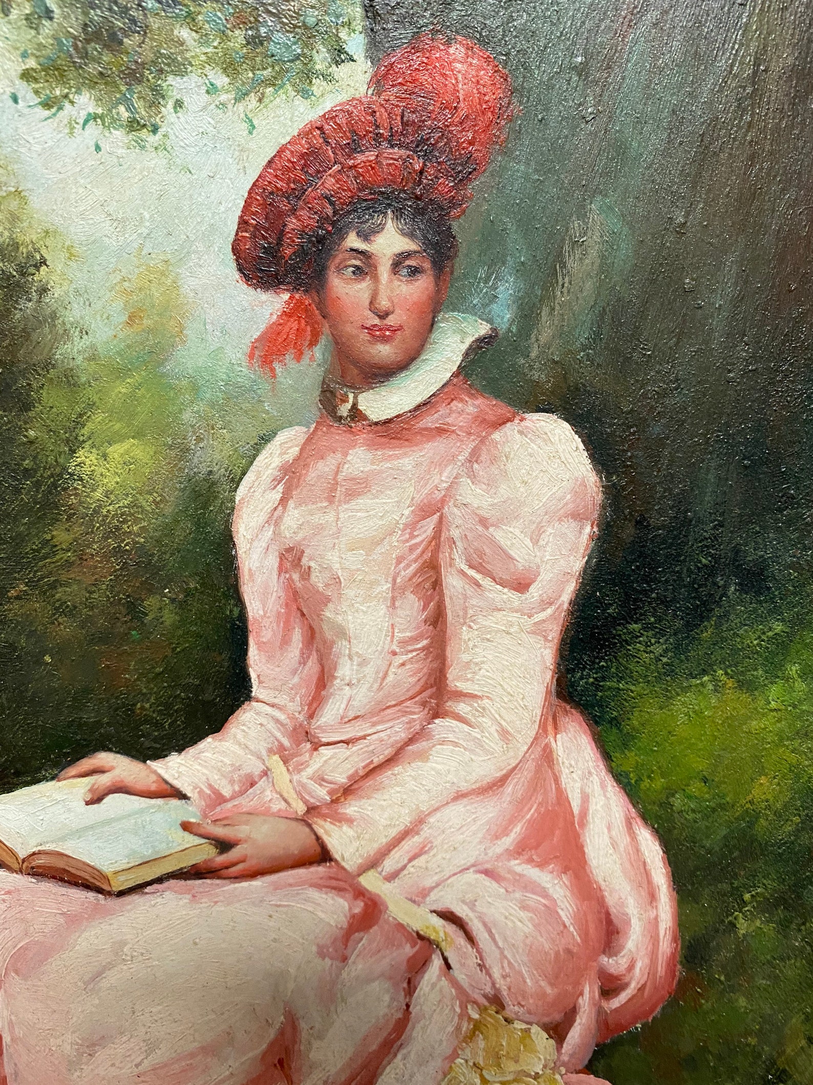 D. Goetz 20th Century Oil on Board Painting of a Young Lady - Etsy