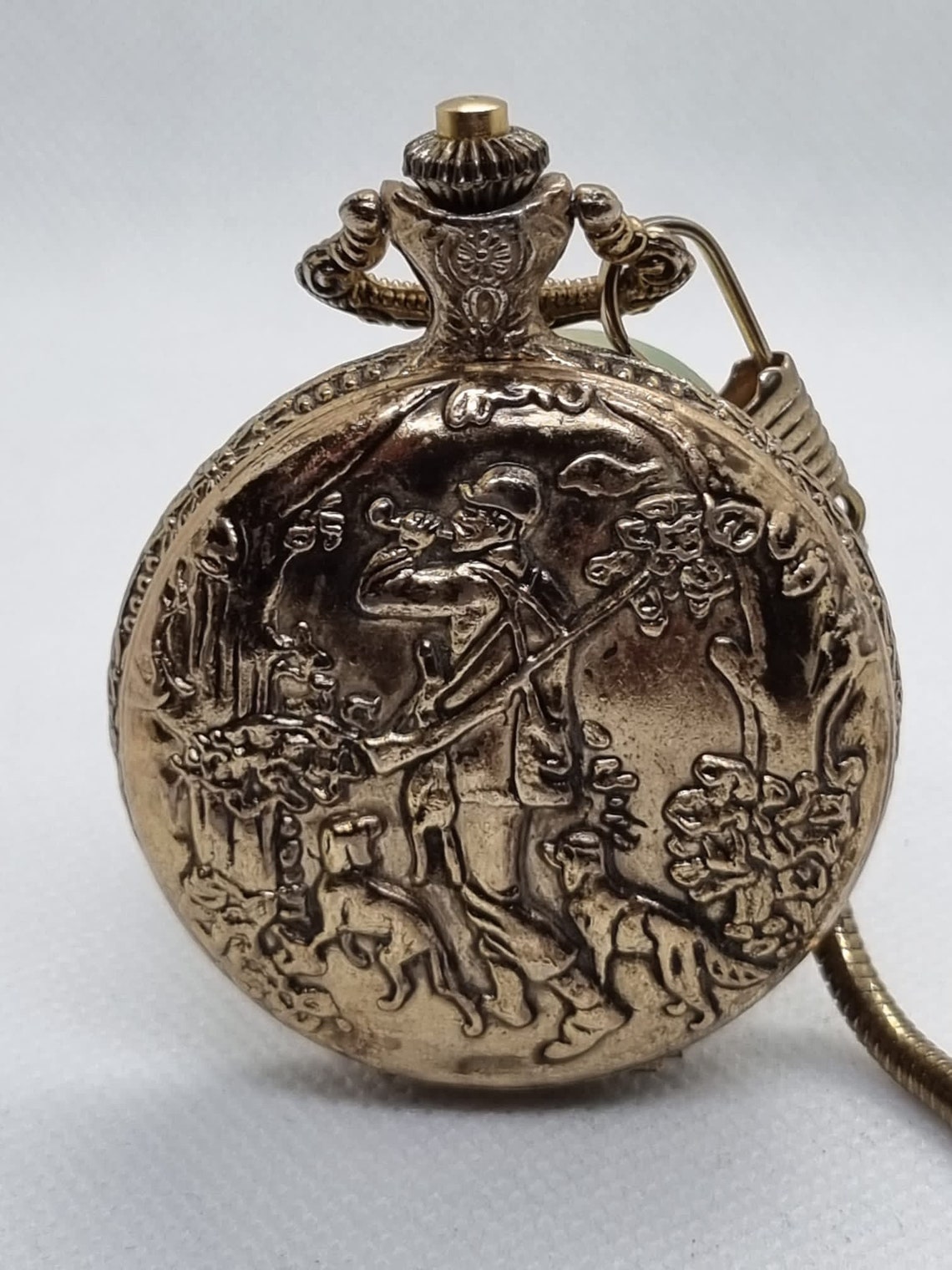 Quartz King Arthur Pocket Watch, Vintage Hunting Pocket Watch, Mens Pic ...