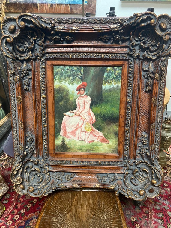 D. Goetz 20th Century Oil on Board Painting of a Young Lady - Etsy