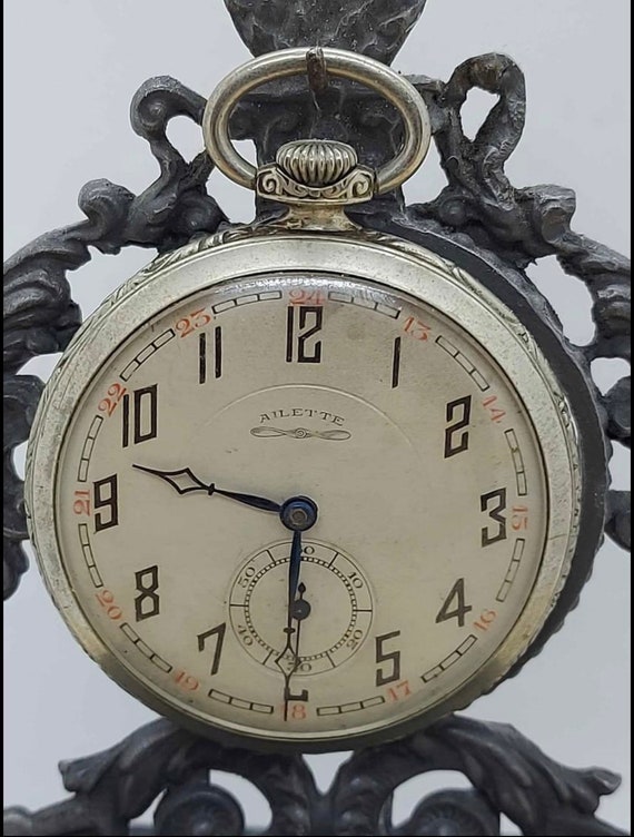 Art Deco pocket watch AILETTE working ! pocket watch … - Gem