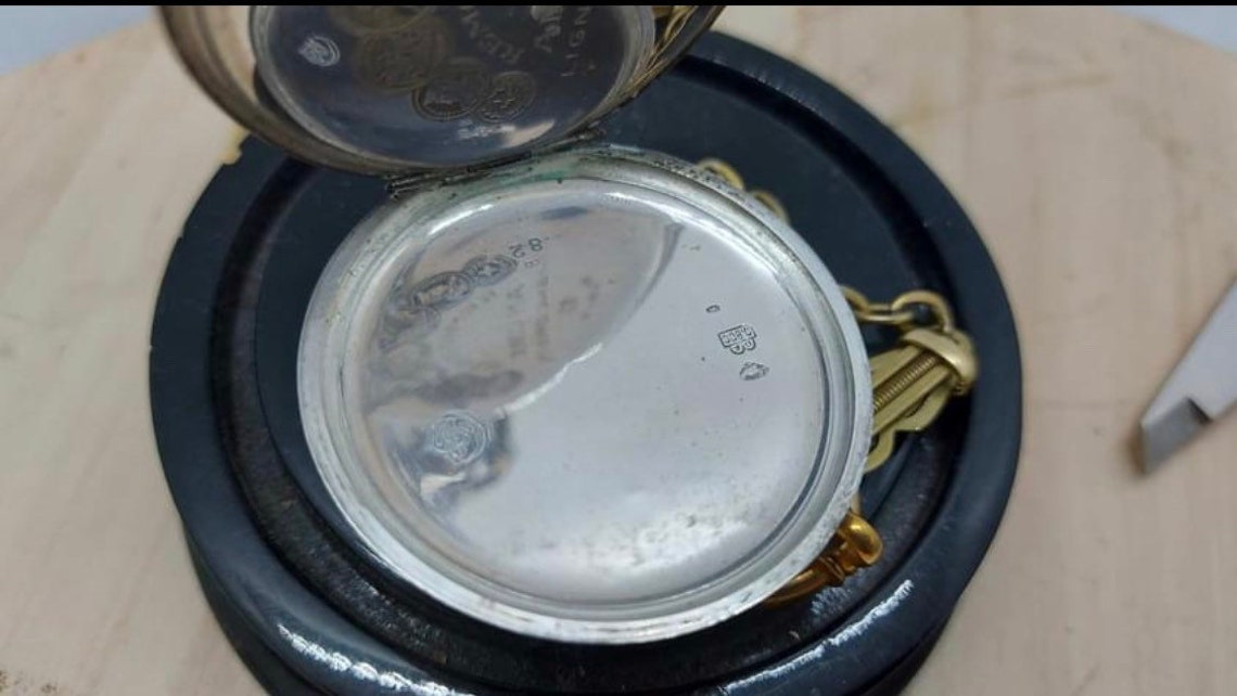 Antique Working Silver Pocket Watch Remontoir ANCRE Ligne Droite 15 ...