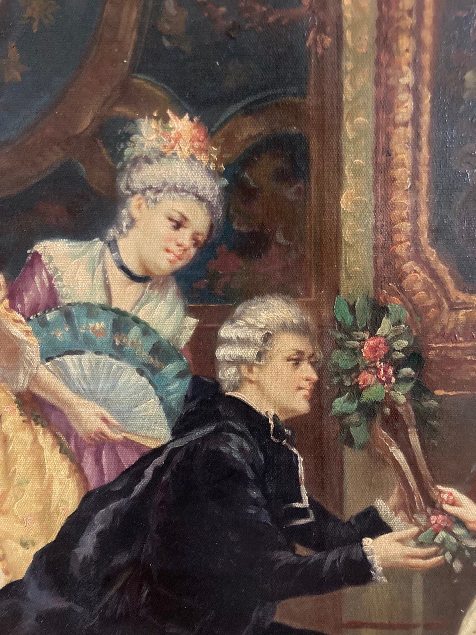 Bertrand, 19th Century Antique Oil on Canvas Painting, Aristocracy ...