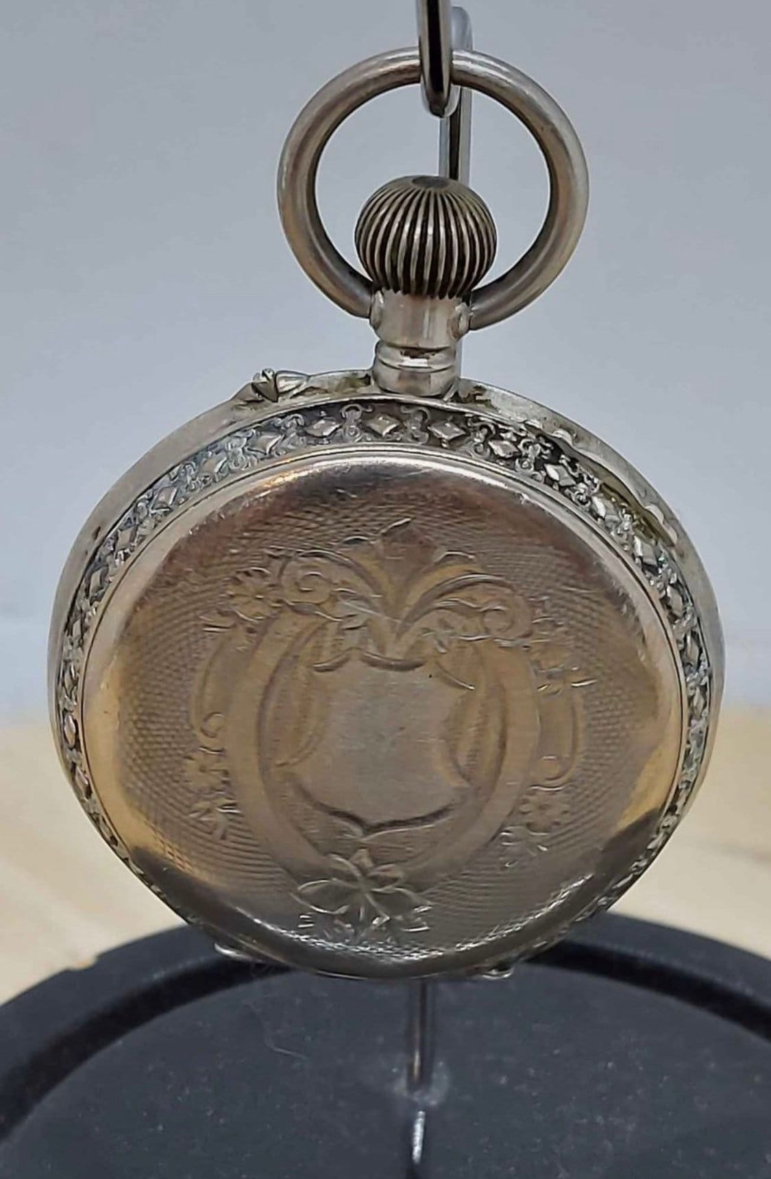 Antique Engraved Pocket Watch Cylindre 6 Rubis, Painted Dial, - Etsy
