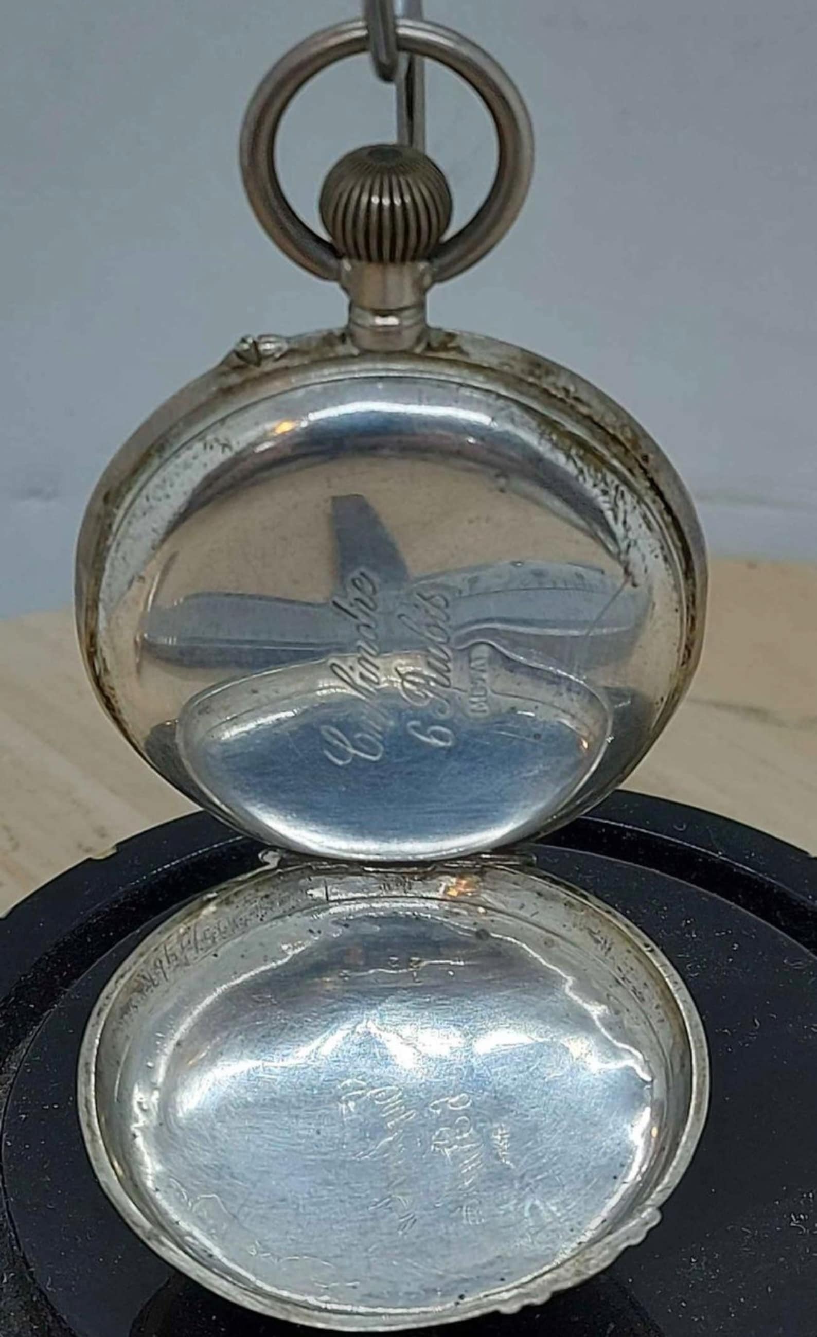 Antique Engraved Pocket Watch Cylindre 6 Rubis, Painted Dial, - Etsy