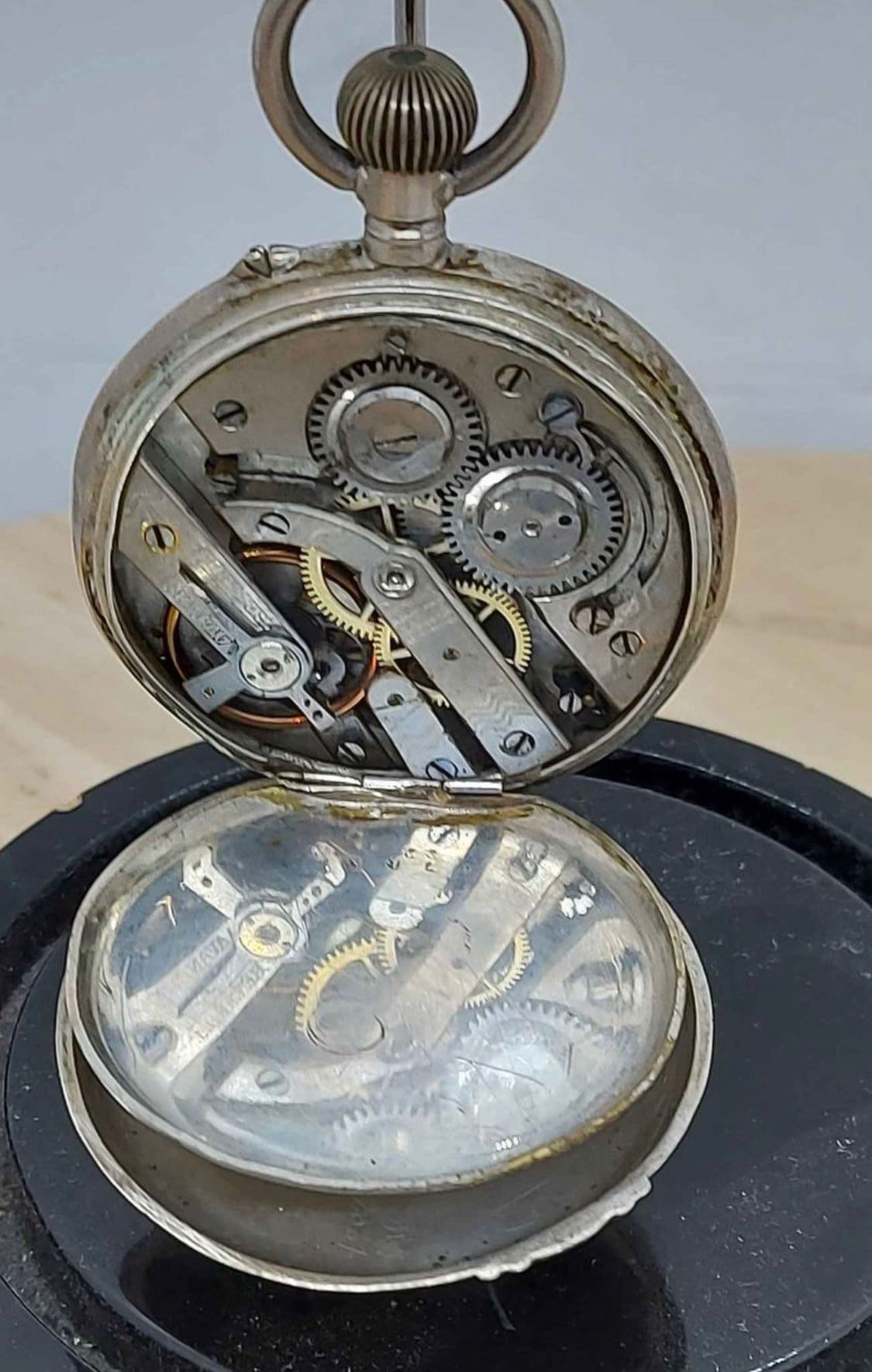 Antique Engraved Pocket Watch Cylindre 6 Rubis, Painted Dial, - Etsy