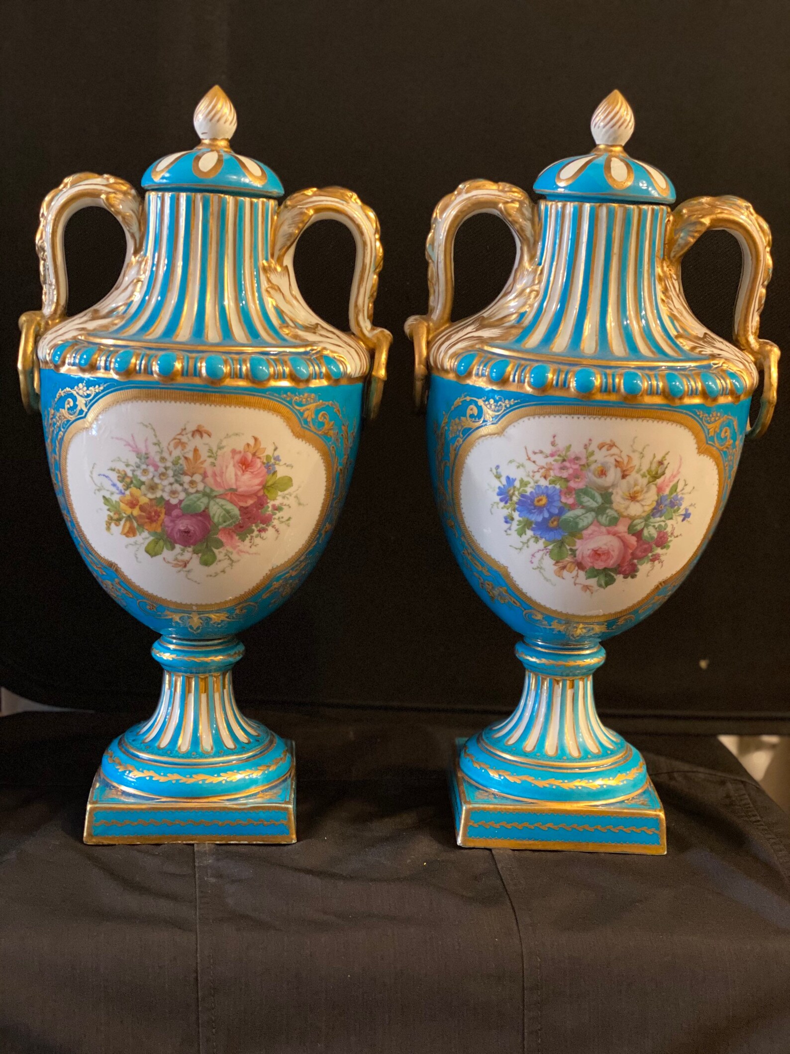 Unique Beautiful French Antique Amphoras, French Porcelain, Antique ...