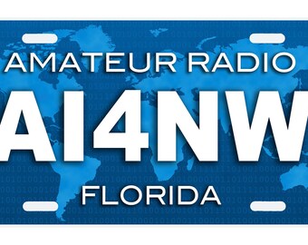 License Plate With Amateur Radio Callsign / Amateur Radio Custom Call ...