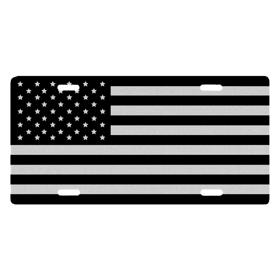 USA Flag Front License Plate Aluminum American Flag Decorative Vanity ...