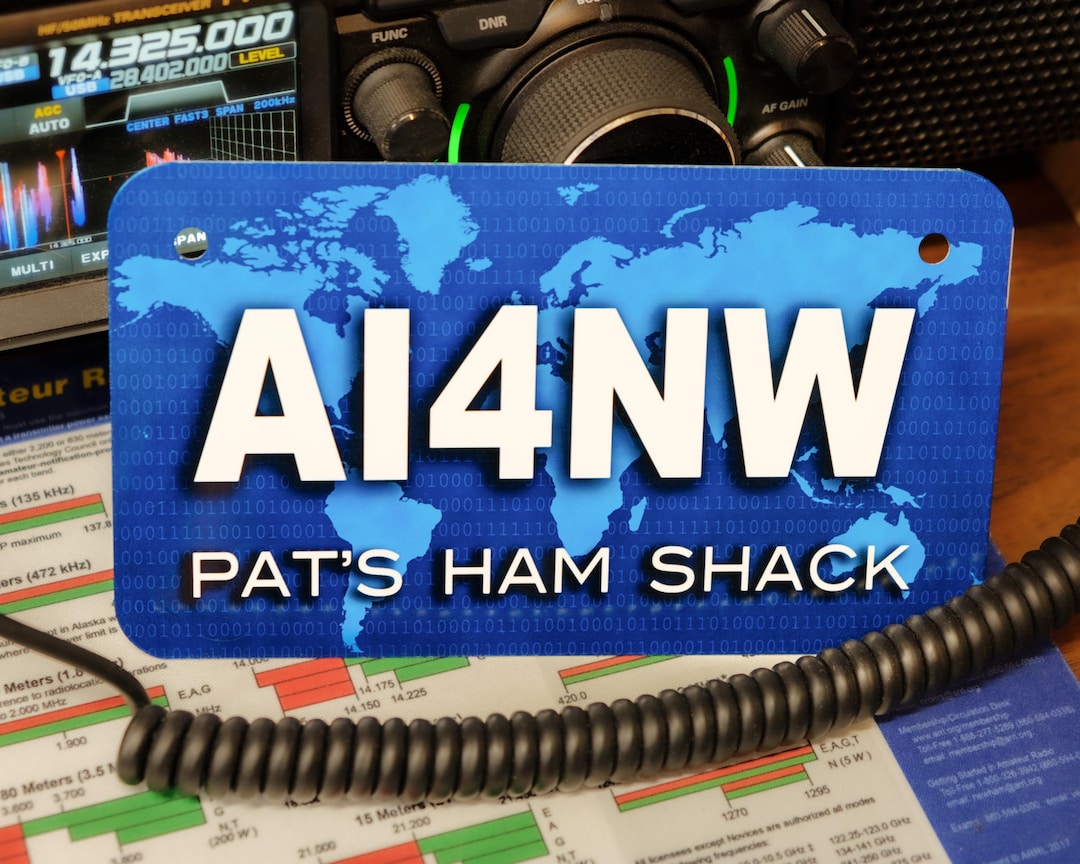 Personalized Ham Radio Call Sign Small Aluminum Plate – Motorcycle Size ...