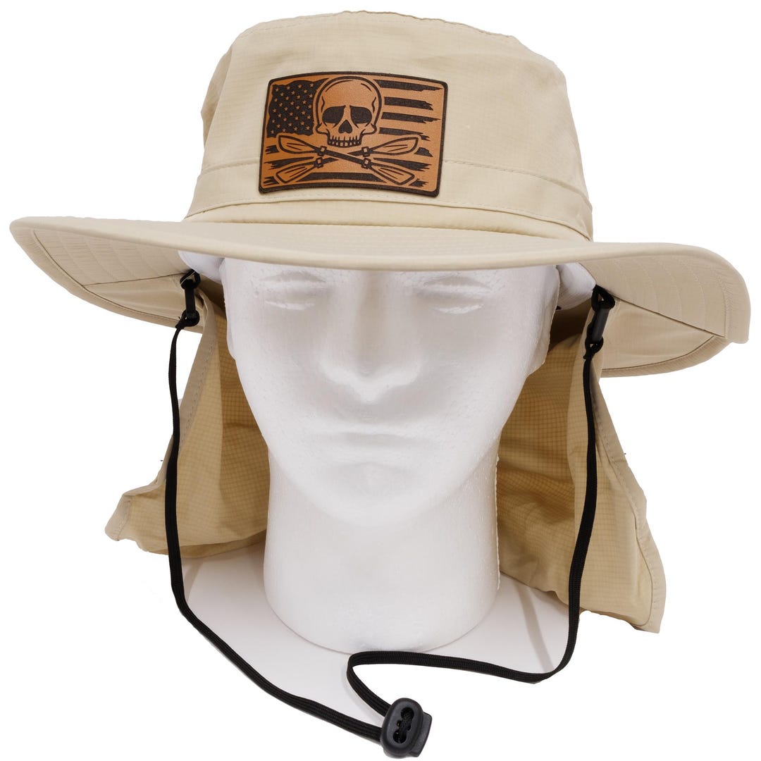 High Quality Paddling Boonie Hat With Real Leather Patch & Option to ...