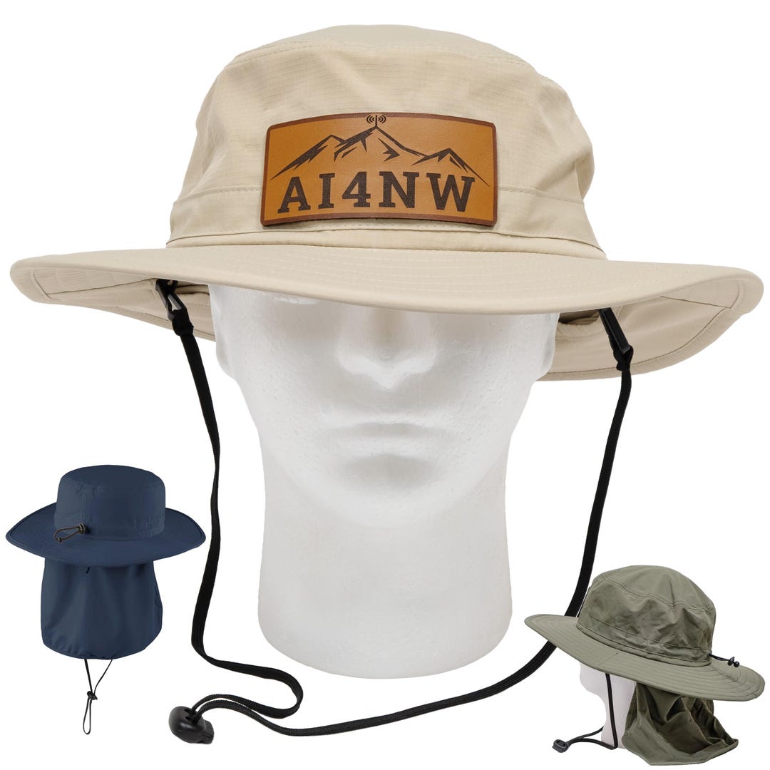 Best Personalized Ham Radio Boonie Hat High Quality With Real Leather ...