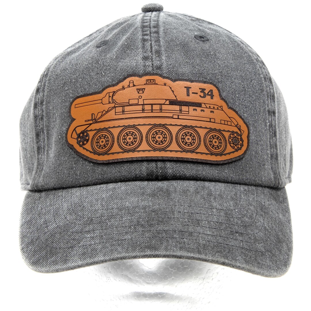 Military Tank Hat – Sherman, Tiger, Abrams or T-34 Leather Patch Cap ...