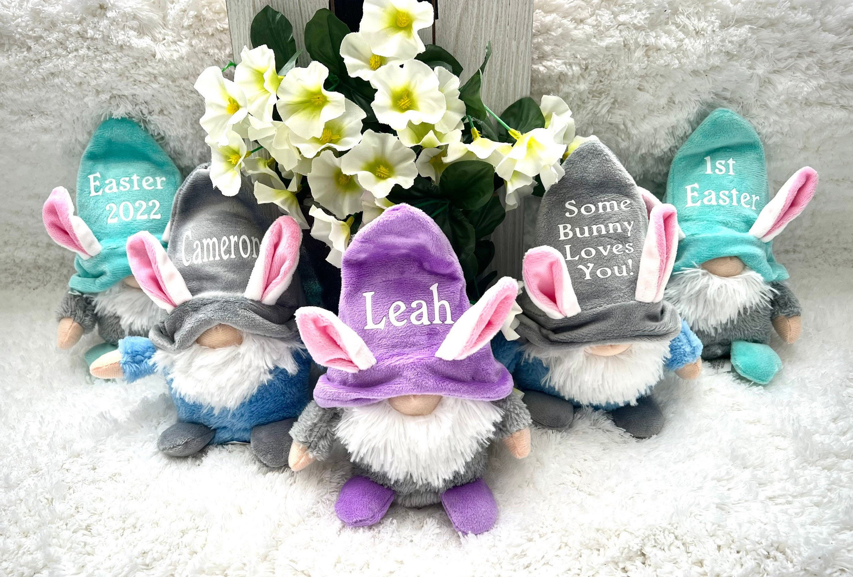 Personalized Easter Gnome, Plush Gnome, Easter Basket Stuffer, Easter ...