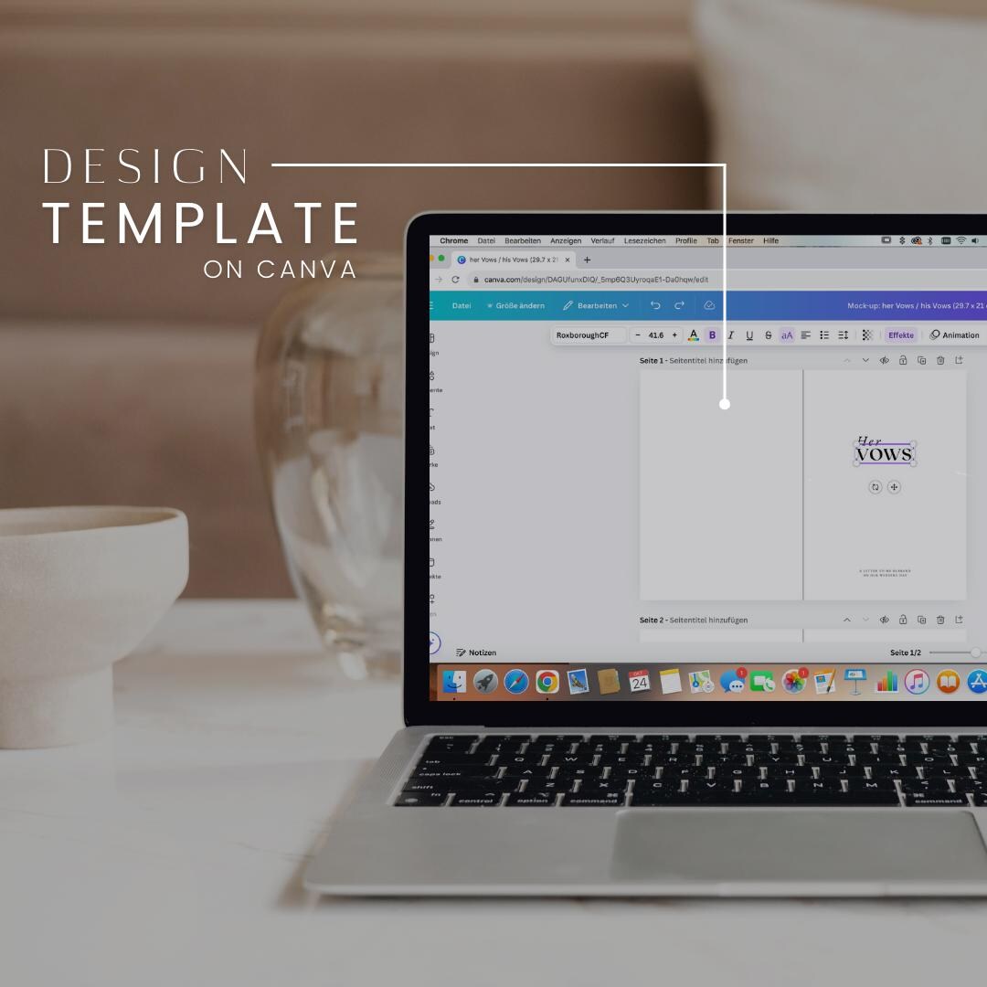 Editable Wedding Vows Card Template on Canva | Templates Printable Set ...
