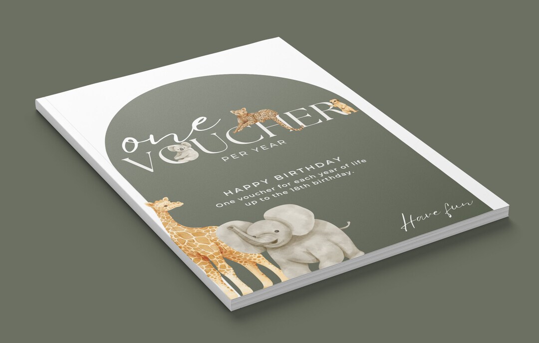 One Voucher per Year, Memory Book for Children, 1st Birthday, Gift Idea ...