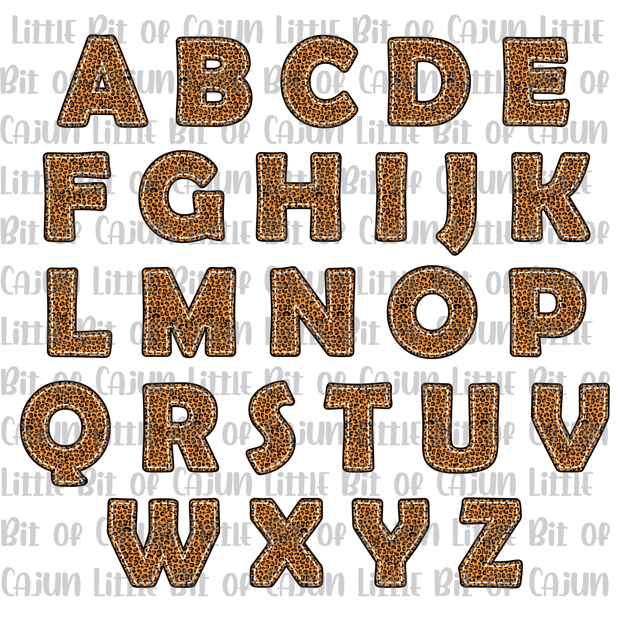 Leopard Print Alphabet Letters Design PNG Digital Download - Etsy