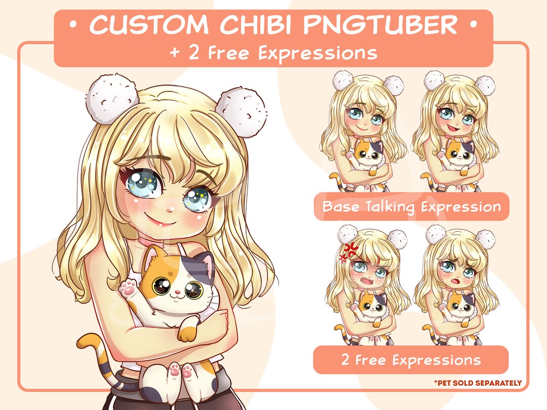 Custom Reactive Pngtuber Vtuber for Twitch Youtube Discord - Etsy