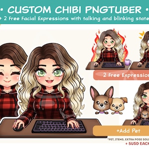 Custom Reactive Pngtuber, Vtuber for Twitch, Youtube, Discord, Fugi ...
