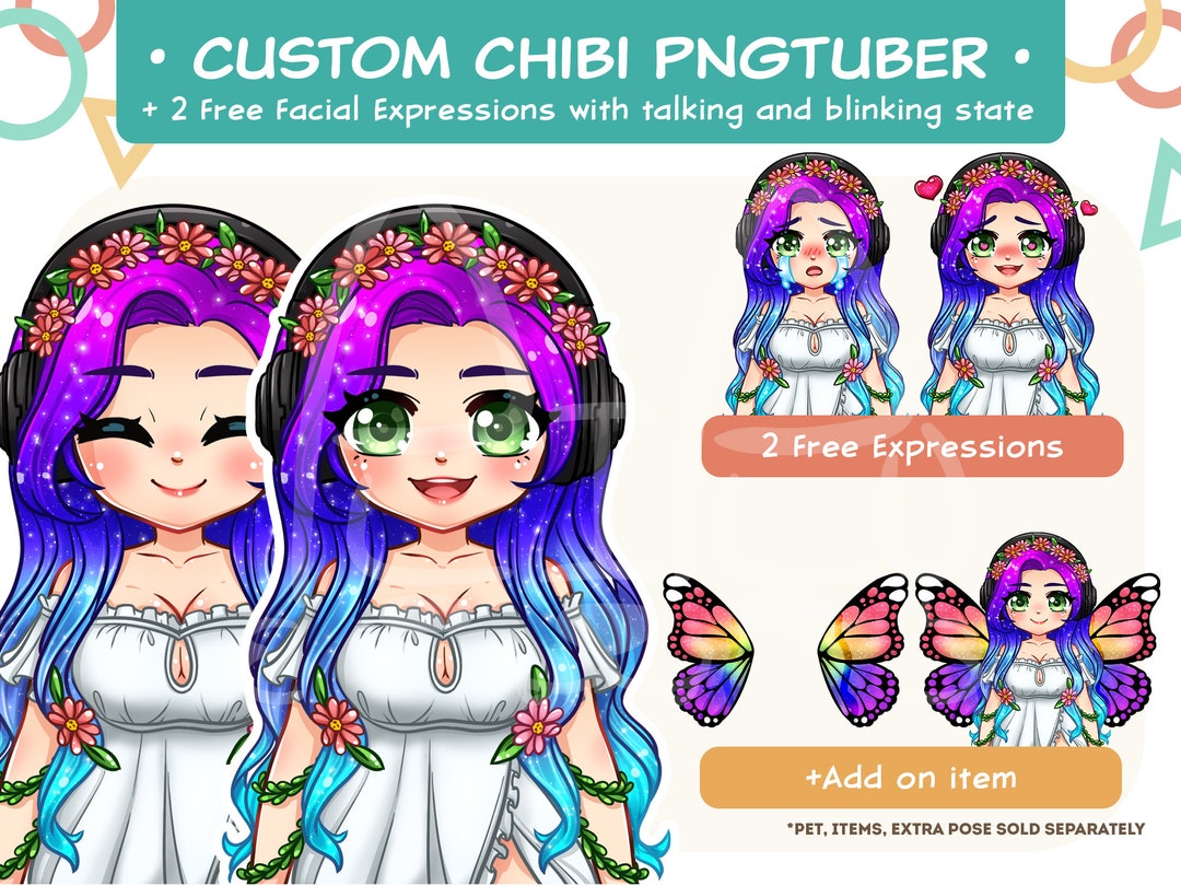 Custom Reactive Pngtuber, Vtuber for Twitch, Youtube, Discord ...