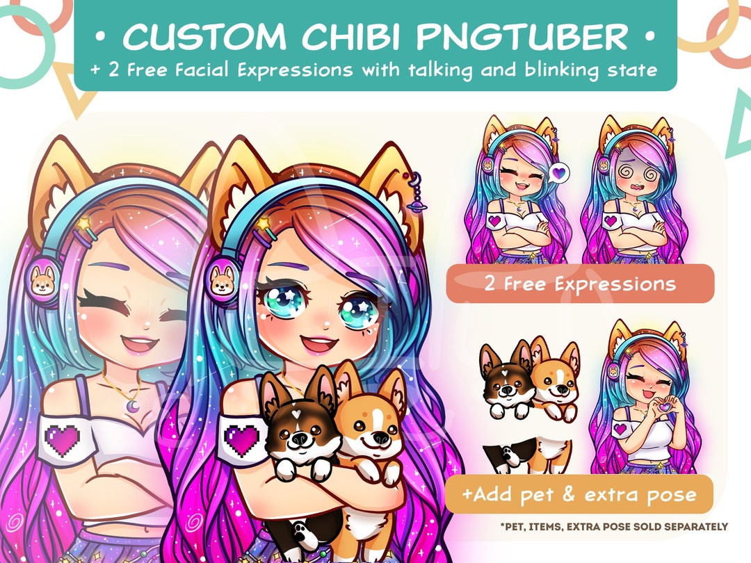 Custom Reactive Pngtuber, Vtuber for Twitch, Youtube, Discord ...