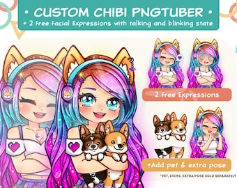 Custom Reactive Pngtuber, Vtuber for Twitch, Youtube, Discord ...