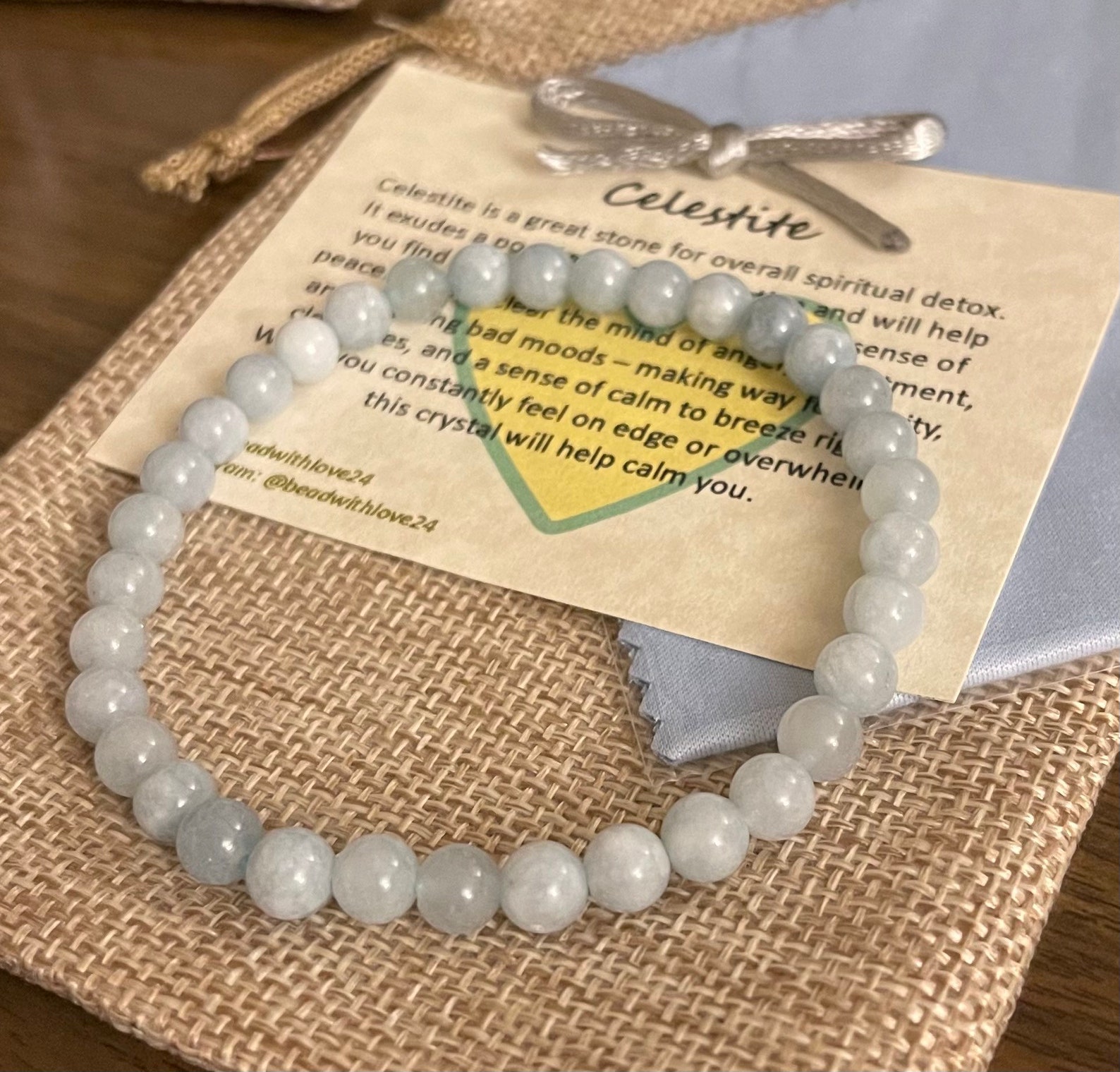 Celestite Bracelet - Etsy