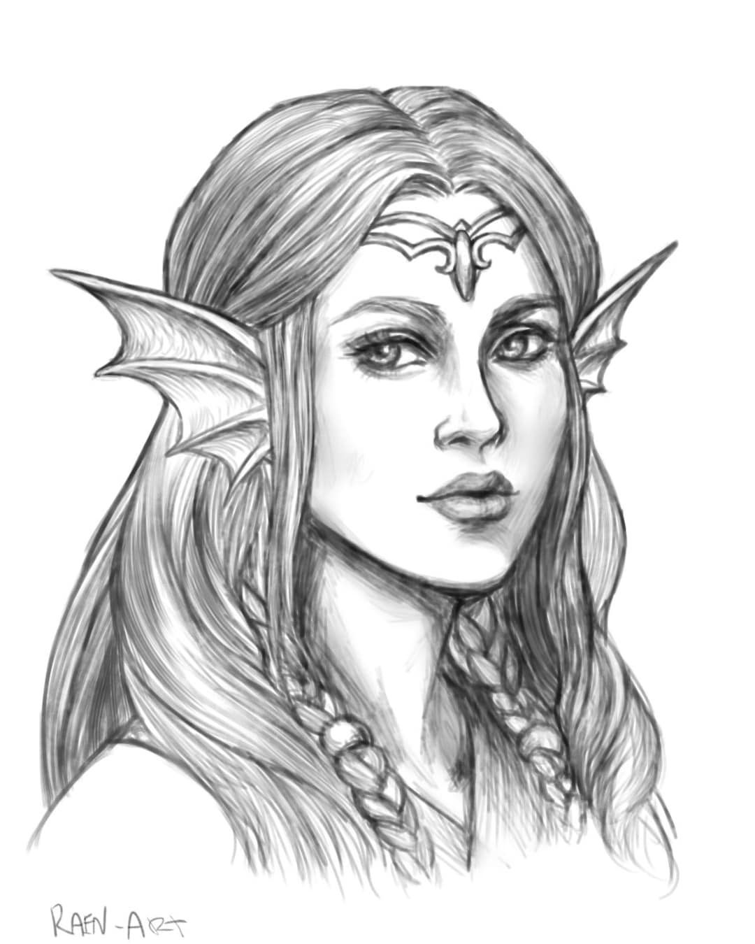 Character Art Commission Digital Pencil Drawing Roleplay Dungeons and ...