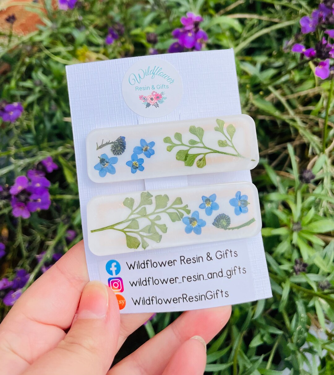 Chunky Hair Clips Pretty Hair Accessories Real Flower Hair - Etsy