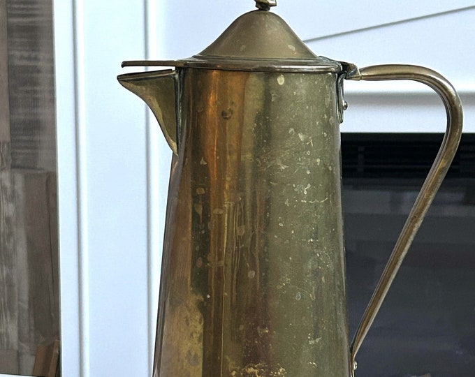 Antique Joseph Sankey & Sons Brass Lidded Jug, Art Nouveau Decor, Arts ...