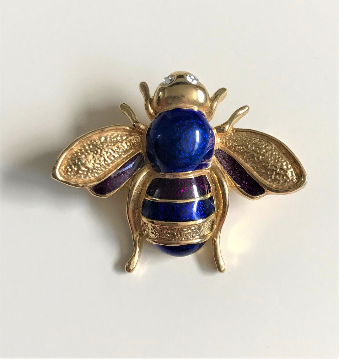 Vintage Bug Brooch, Enamel Bee Pin, Bug Jewelry - Etsy