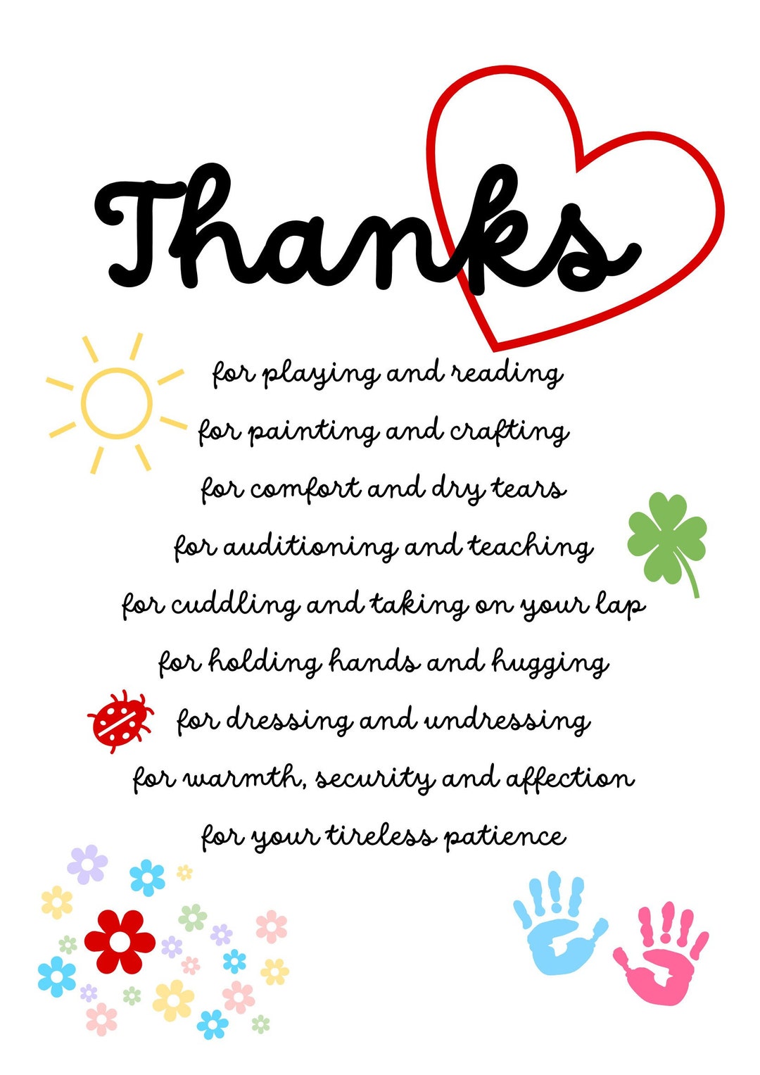 Farewell Card in English Kindergarten, Daycare, Primary School ...