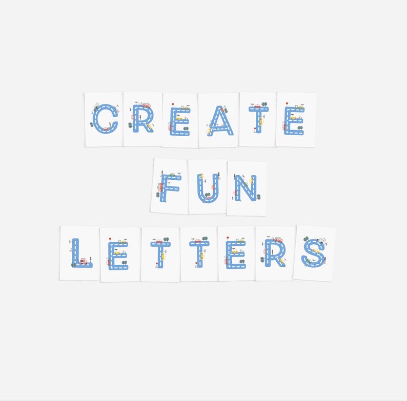 Transportations Font Clipart, PNG, Printable Cars Font, Fun Letters ...