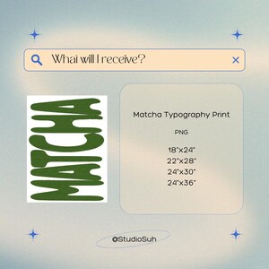 Matcha Typography Wall Print, Digital Download - Etsy