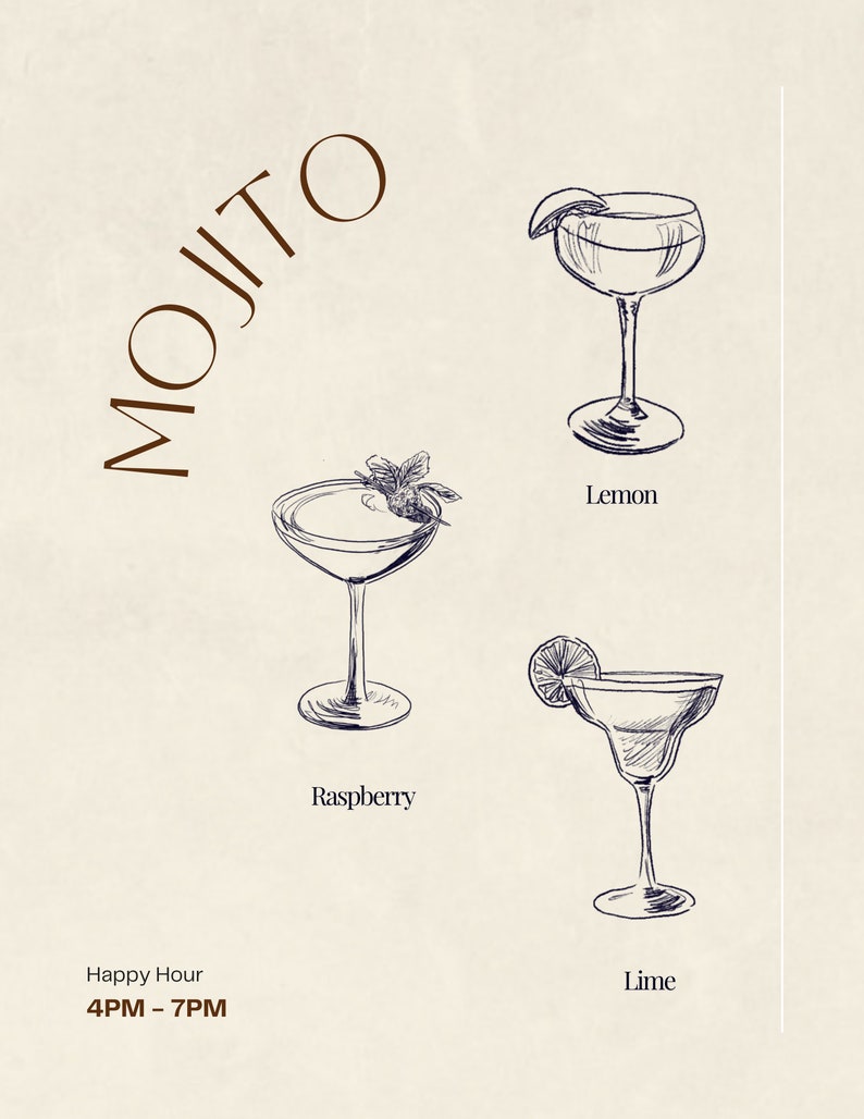 Hand Drawn Cocktail Cliparts, Transparent Background PNG, SVG, 300 DPI ...